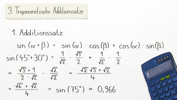 Additionstheoreme sin und cos online erklärt | sofatutor