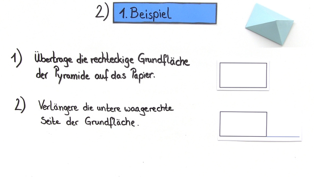 Schrägbild der Pyramide erklärt inkl. Übungen
