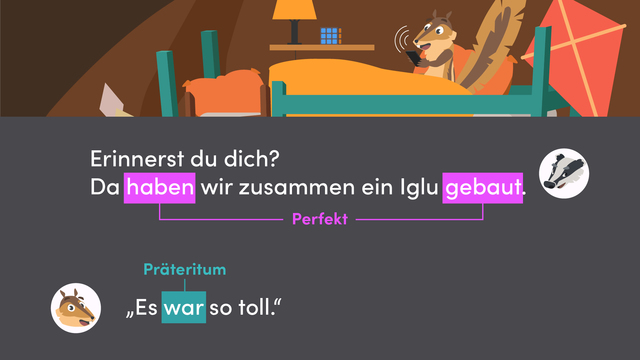 Präteritum und Perfekt – Anwendung + Übungen