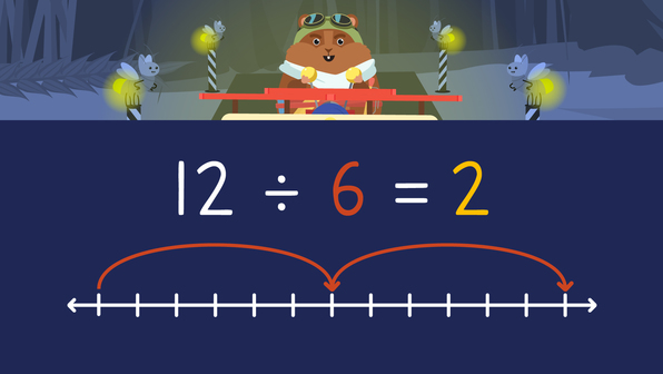 Division using a number line learn online