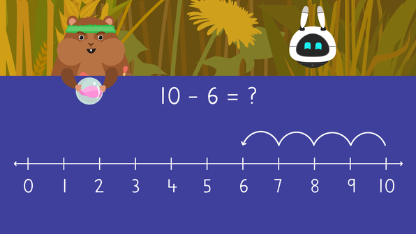 Subtraction on a number line learn online